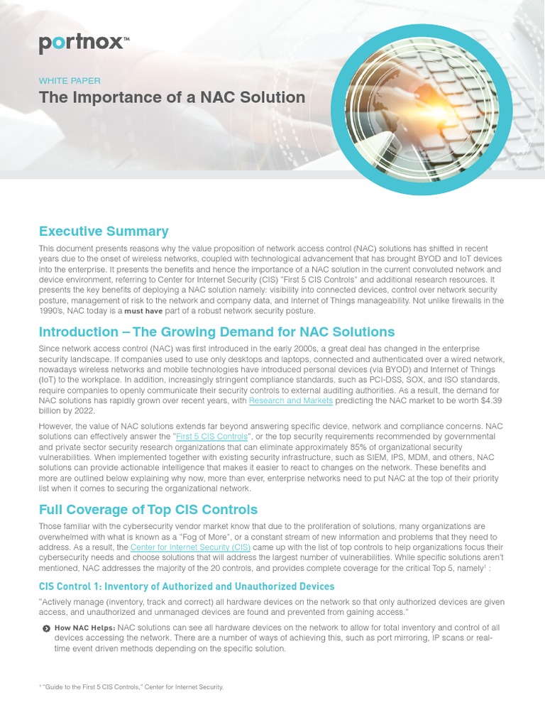 The Importance of A NAC Solution: Executive Summary | PDF | Internet Of ...