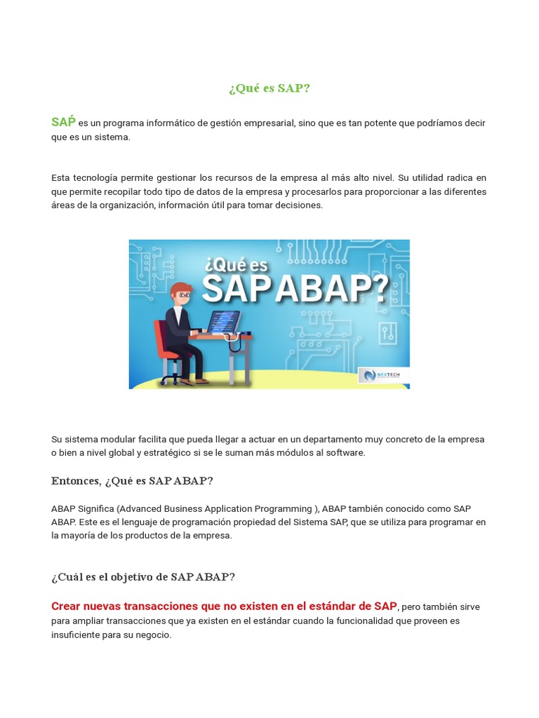Sap ABAp | PDF | Sap Se | Lenguaje de programación