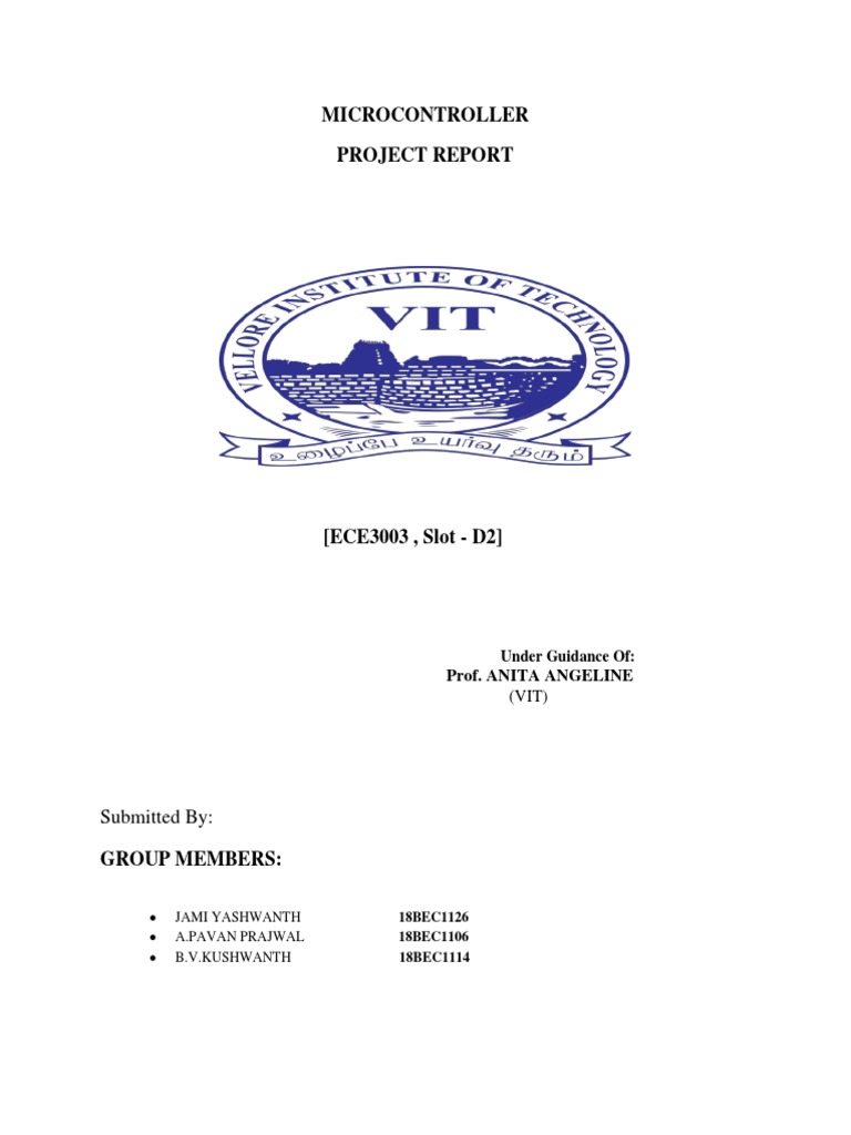 Microcontroller Final Report | PDF | Embedded System | Microcontroller