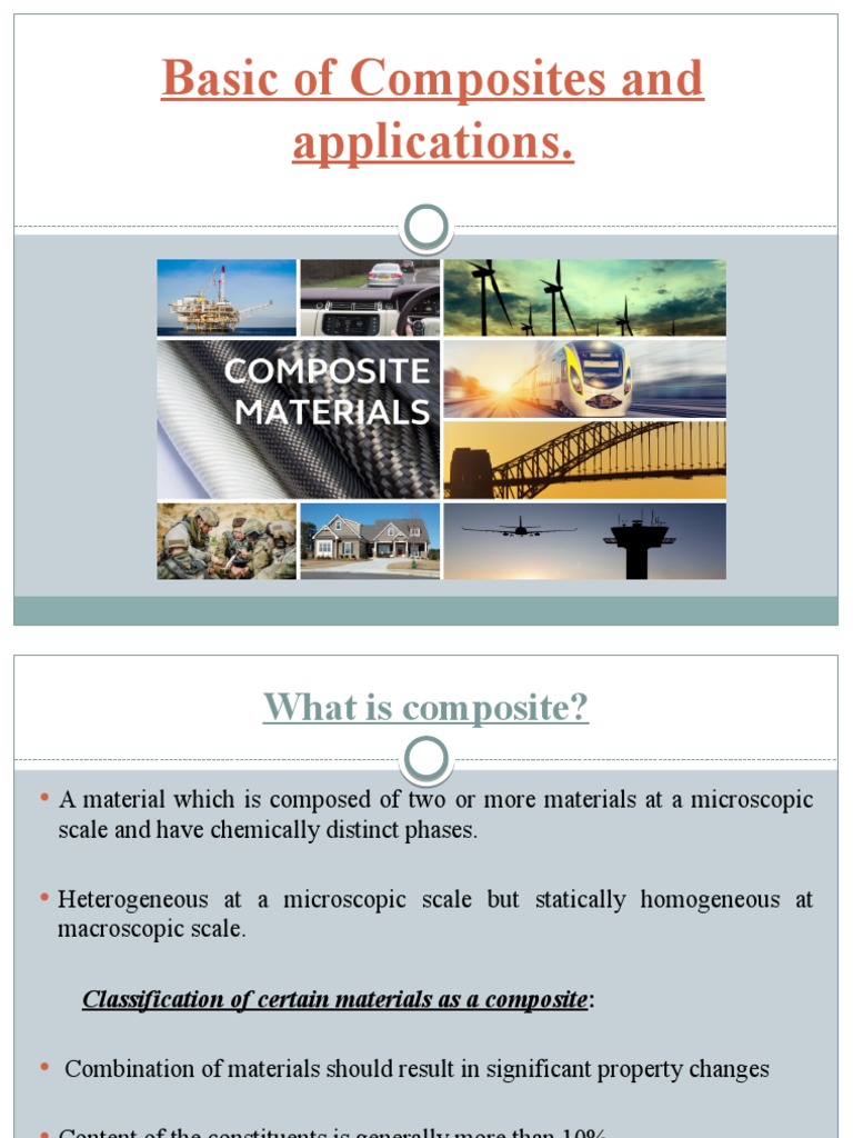 Basics of Composites and Applications | PDF | Composite Material | Fibers