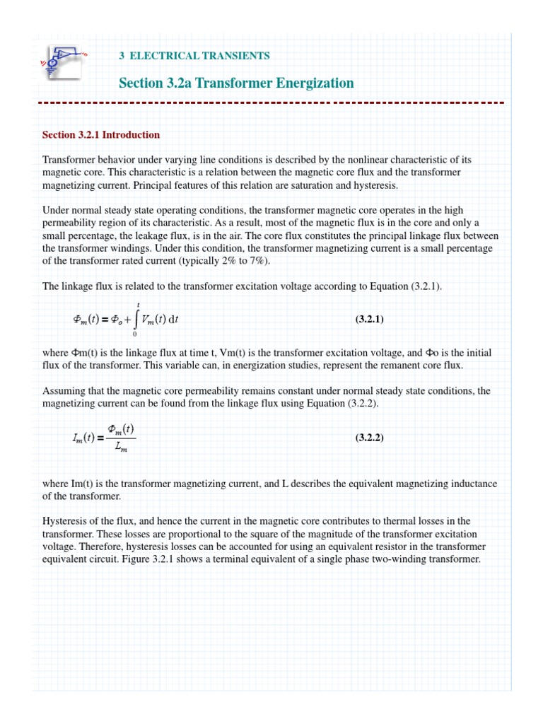 3 - 2a Transformer Energization - Theory | Download Free PDF | Transformer | Electrical Impedance
