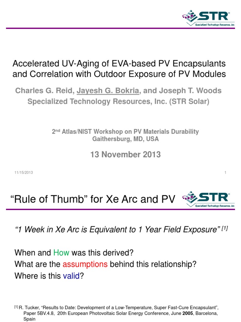 Accelerated UV-Aging of EVA-based PV Encapsulants and Correlation With ...