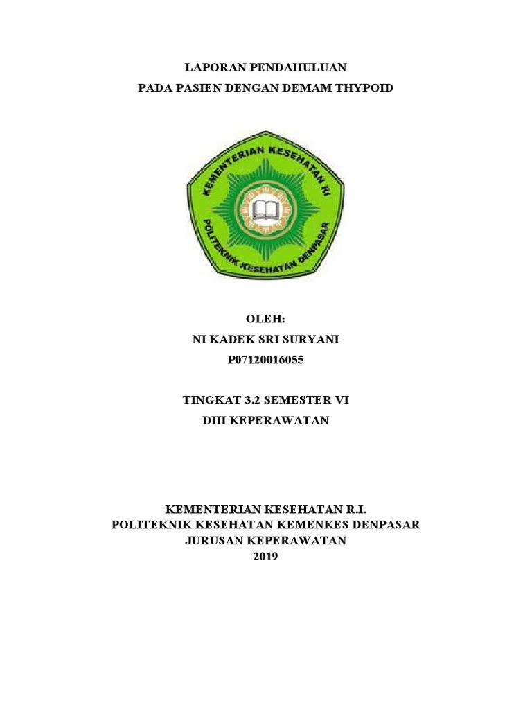 Laporan Demam Typhoid Pasien Keperawatan | PDF