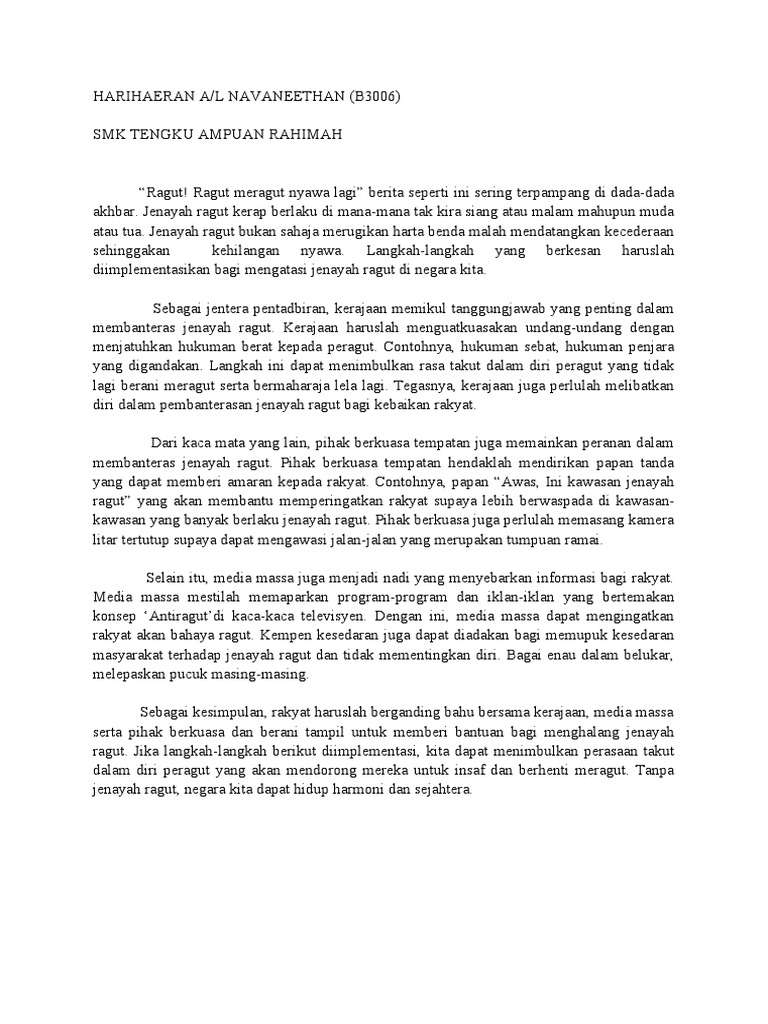 Jenayah Ragut | PDF | Politik