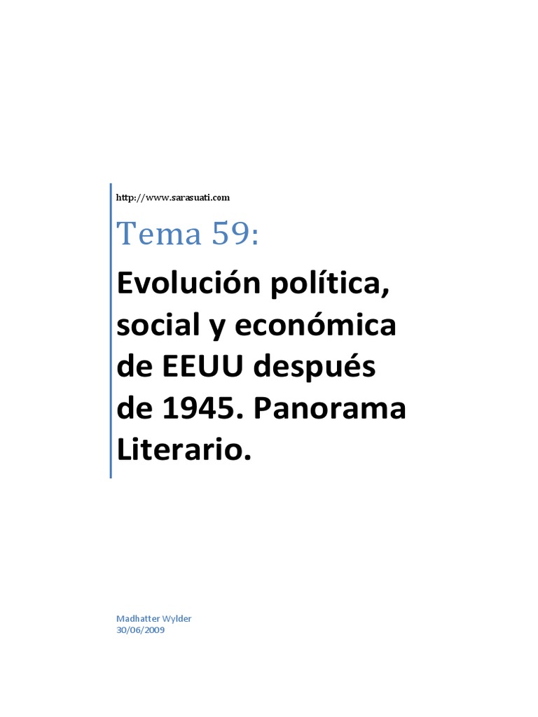 US Political, Social, Economic Evolution Post-1945 | PDF | John F ...