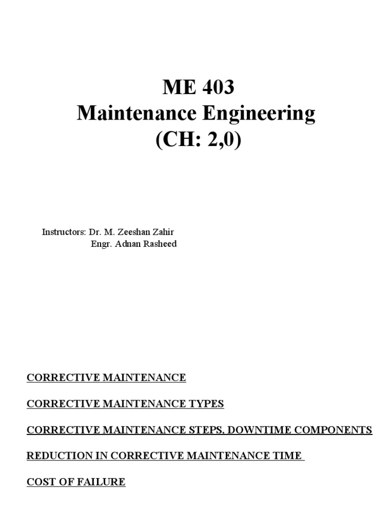 Lecture 9 Corrective Maintenance | PDF | Systems Engineering | Business