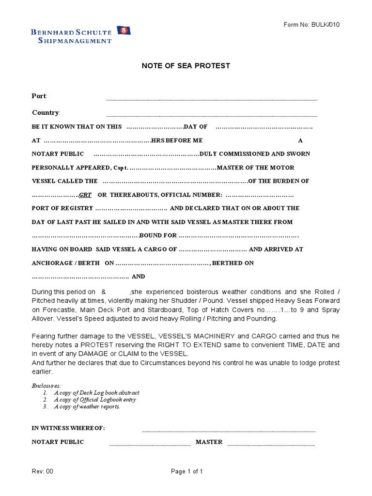 5629-Note of Sea Protest | PDF