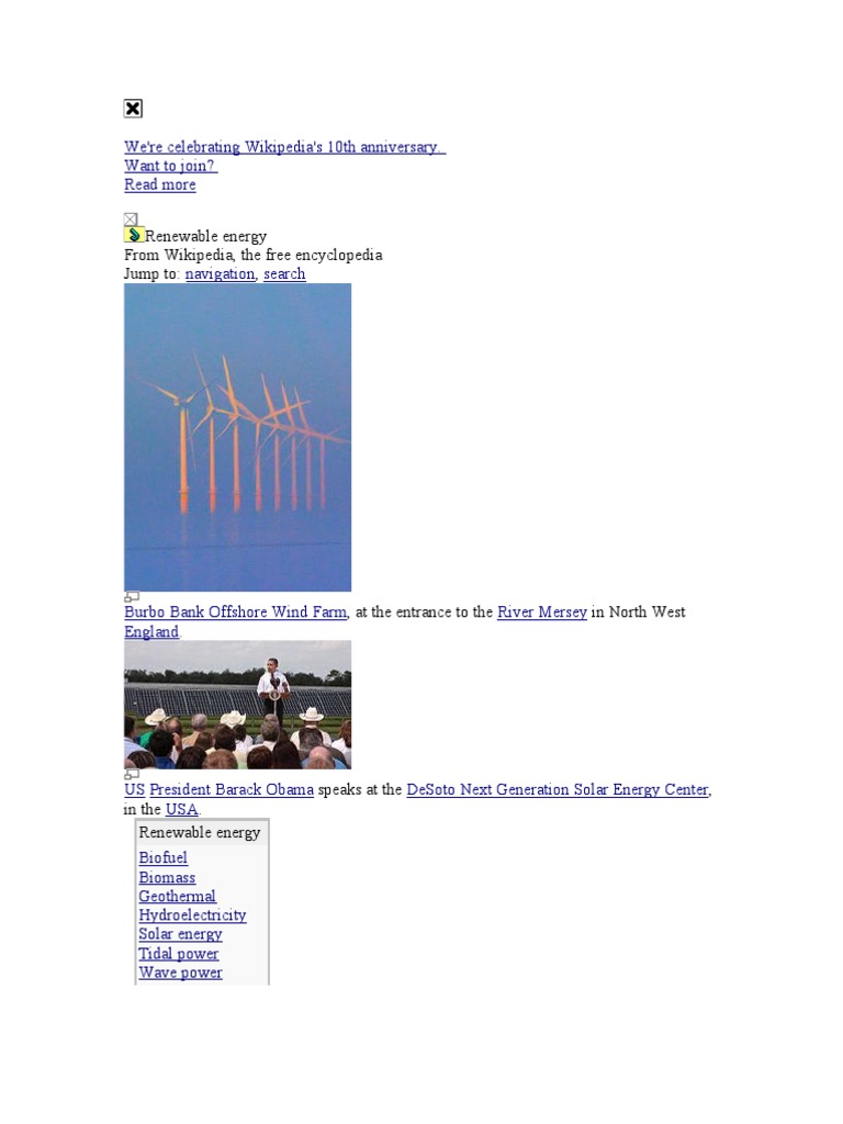 Renewable Energy From Wikipedia, The Free Encyclopedia Jump To ...