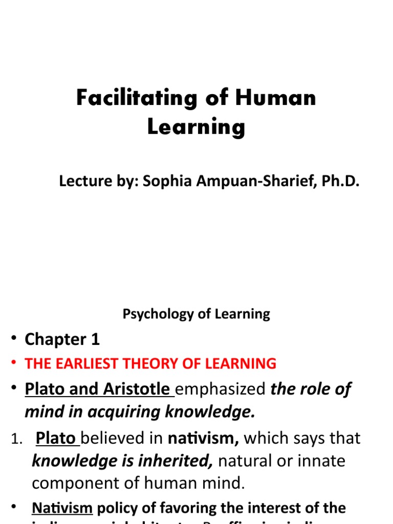 Facilitating Human Learning Insights | PDF | Motivation | Motivational