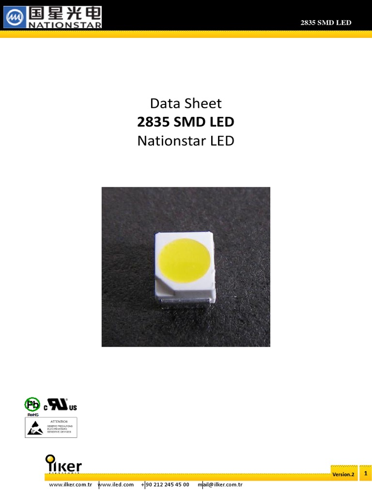 4064-4066 (2835 SMD Led) | PDF | Light Emitting Diode | Electrostatic ...