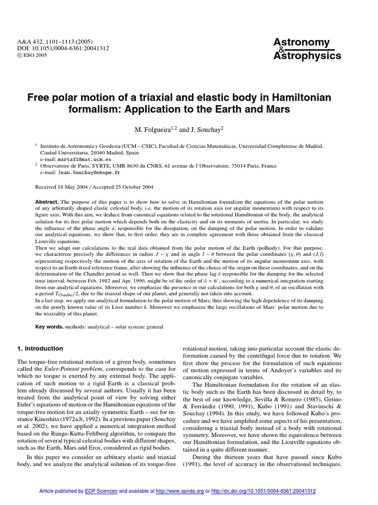 Articulo4 2005 Pdf Rotation Around A Fixed Axis Angular Momentum