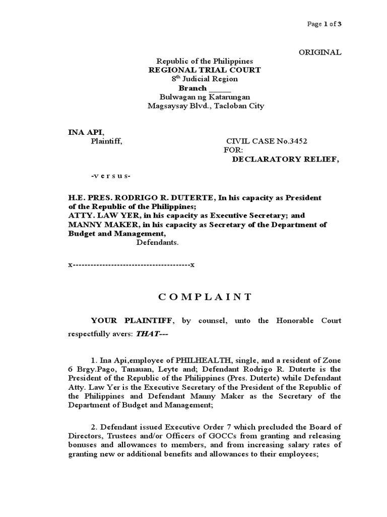 Declaratory Relief | PDF | Lawsuit | Government