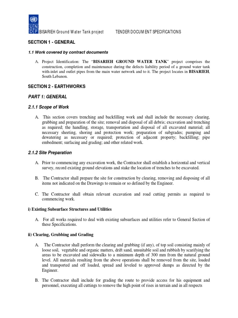 Appendix 2 - Technical Specifications | PDF | Road | Concrete