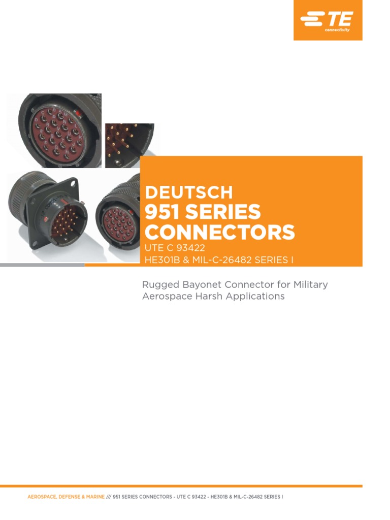 951 Series Connectors: Deutsch | PDF | Electrical Connector | Joining