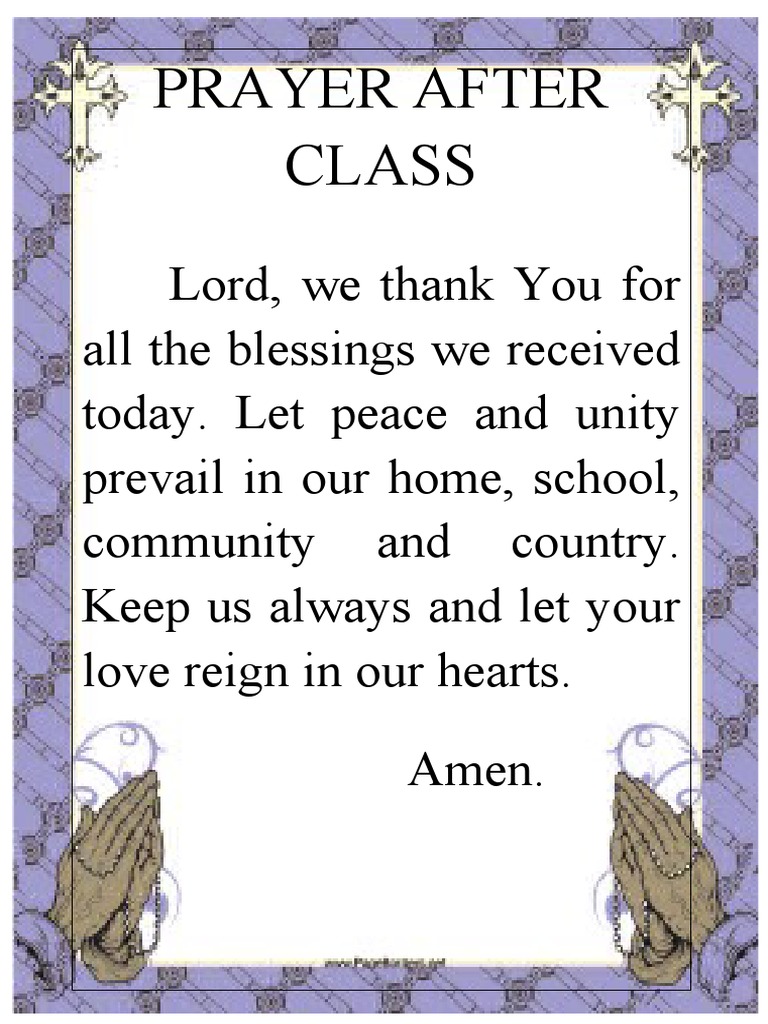 Prayer for Students, Teachers and Peace | PDF