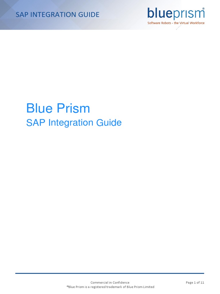 SAP Integration Guide v1.1 PDF | PDF | Graphical User Interfaces ...