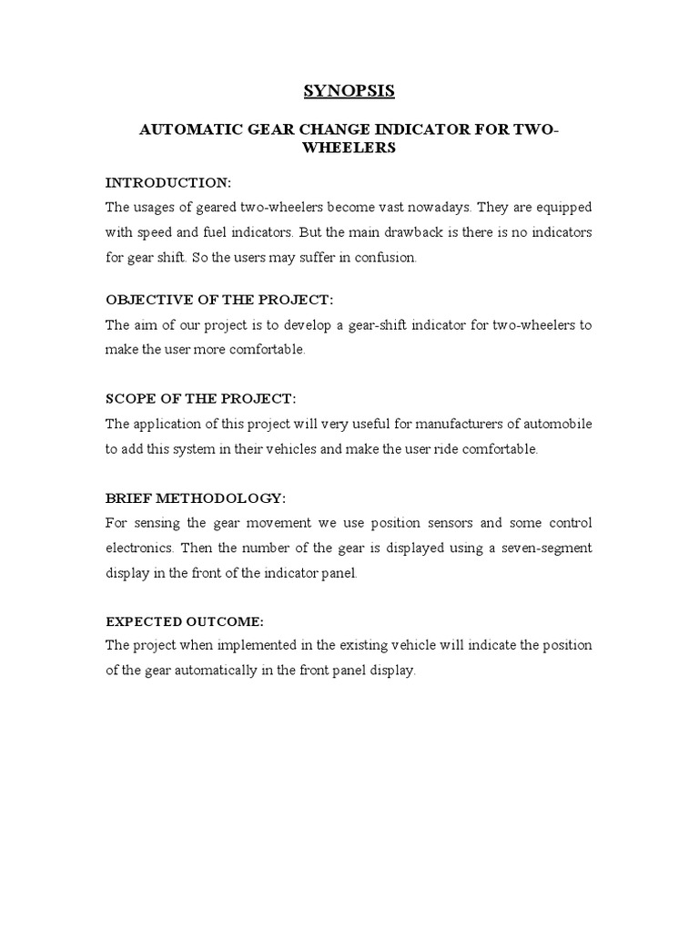 Automatic Gear Change Indicator | PDF