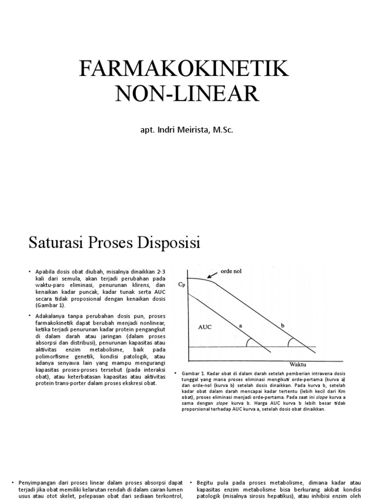Farmakokinetik Non-Linear | PDF