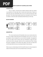 Automatic Water Tap Project | PDF