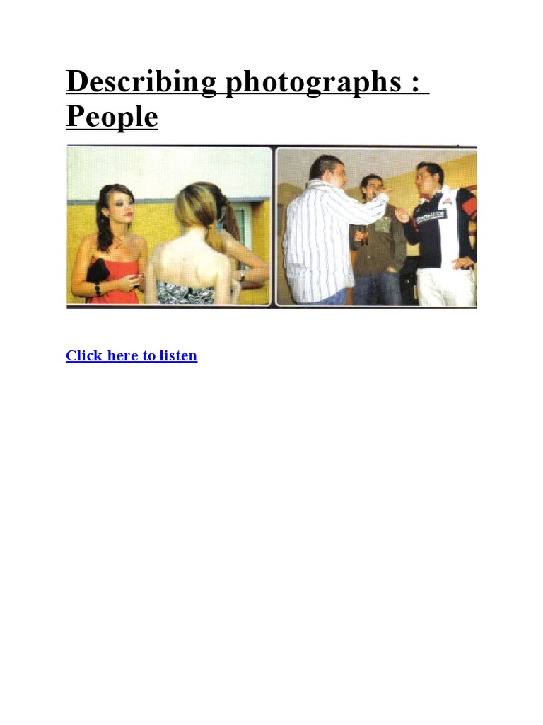 Describing Photographs | PDF