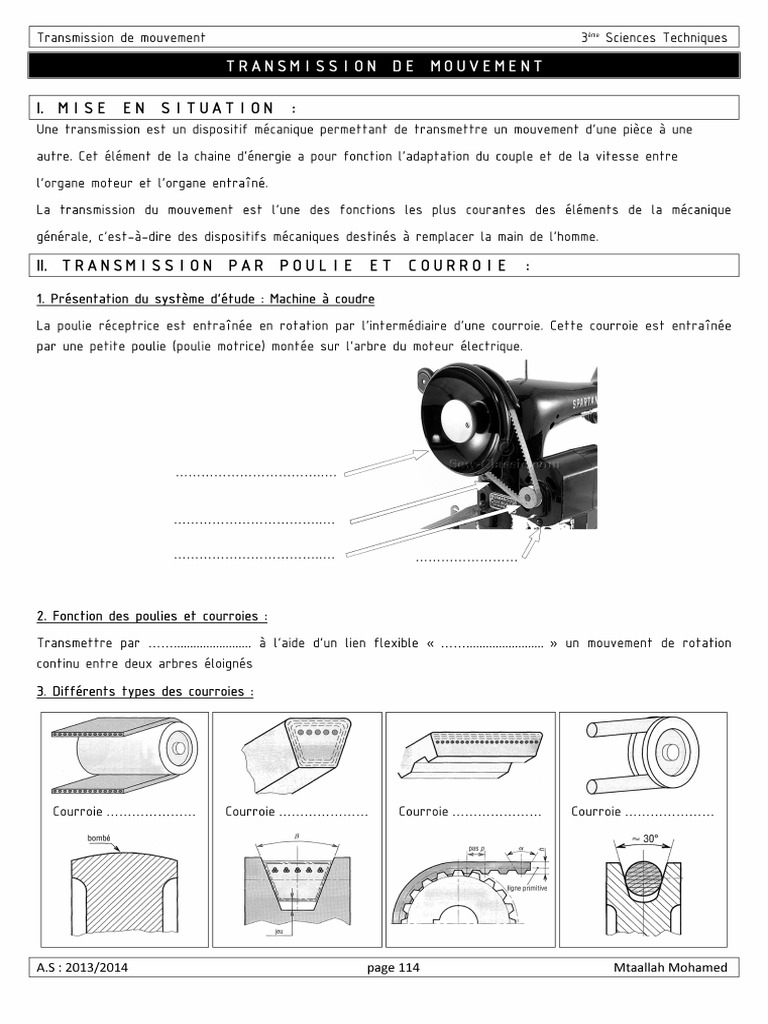 Transmission de Mouvement | PDF