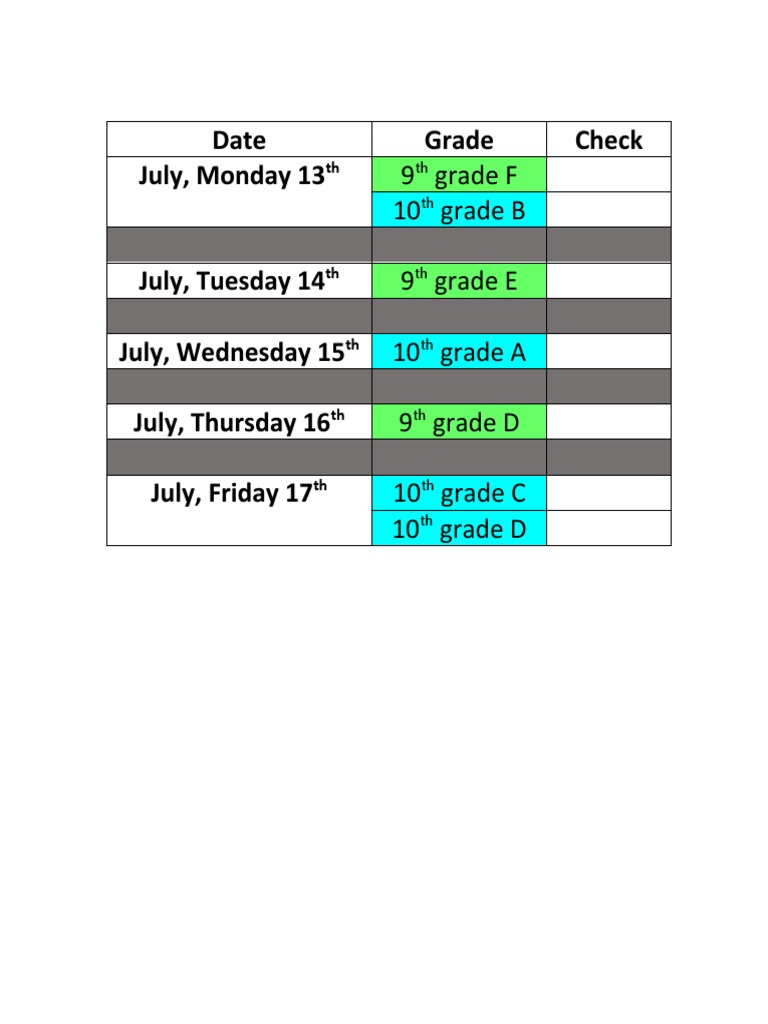 Weekly Student Grade Report | PDF