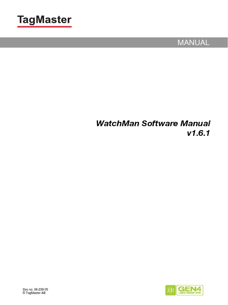 06-239 05 WatchMan Software Manual | PDF | Software | Input/Output