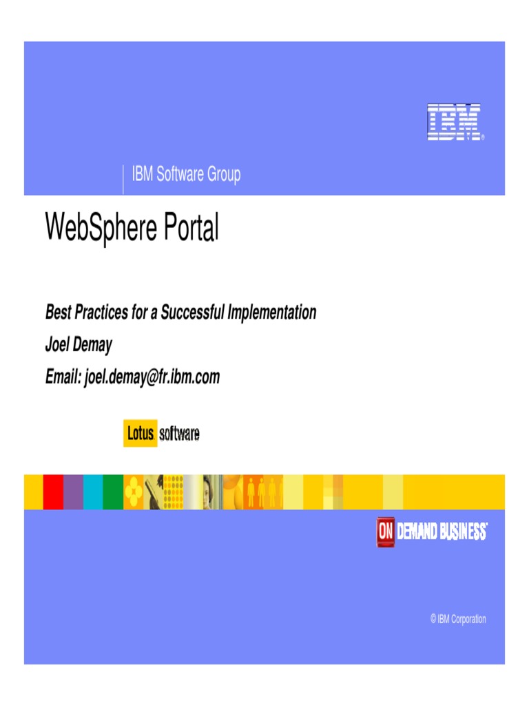 Websphere Portal: Ibm Software Group | PDF | Databases | Computing