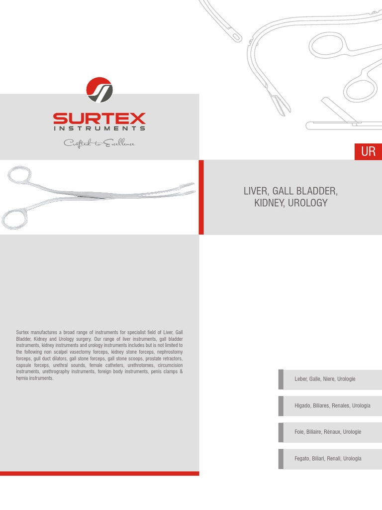Ur Surtex Urology Instruments Catalogue Pdf Kidney Urology