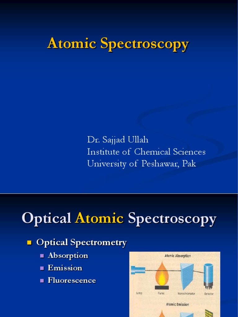 Atomic Spectros | PDF | Atomic Absorption Spectroscopy | Spectral Line