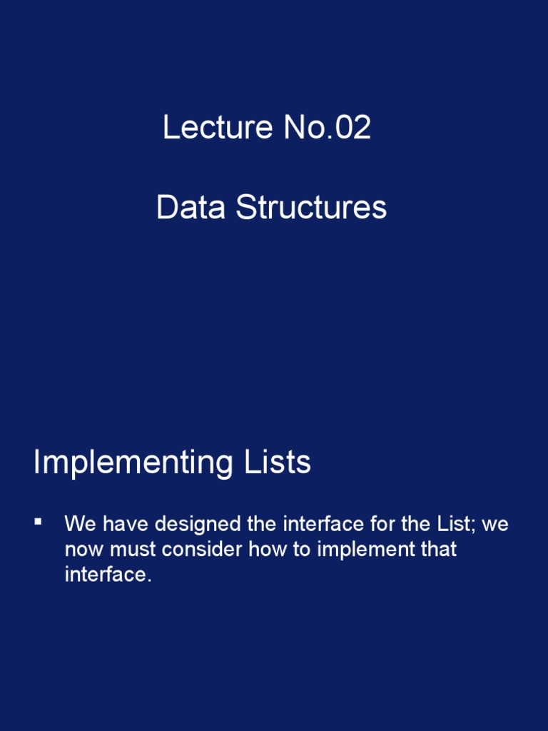 Cs301 Lec02 Pdf Array Data Structure Pointer Computer Programming 