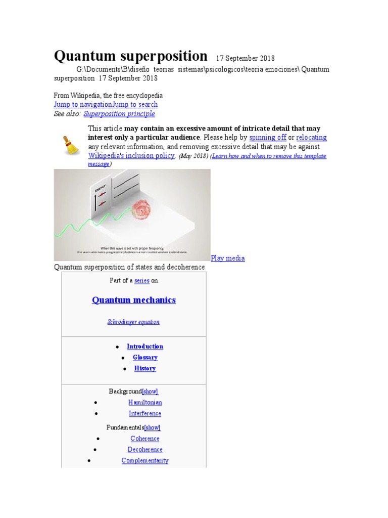 Quantum Superposition 17 September 2018 | PDF | Quantum Mechanics ...