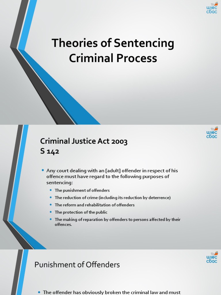 Theories of Sentencing Criminal Process | PDF | Punishments | Crime ...