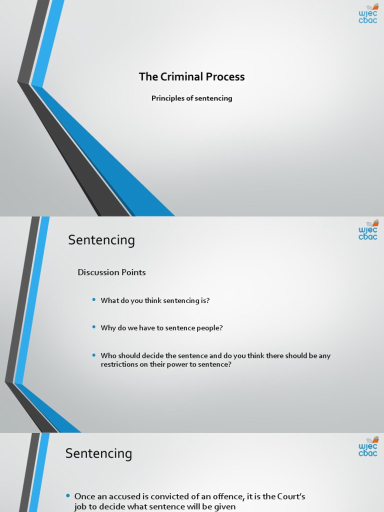 The Criminal Process: Principles of Sentencing | PDF | Sentence (Law ...