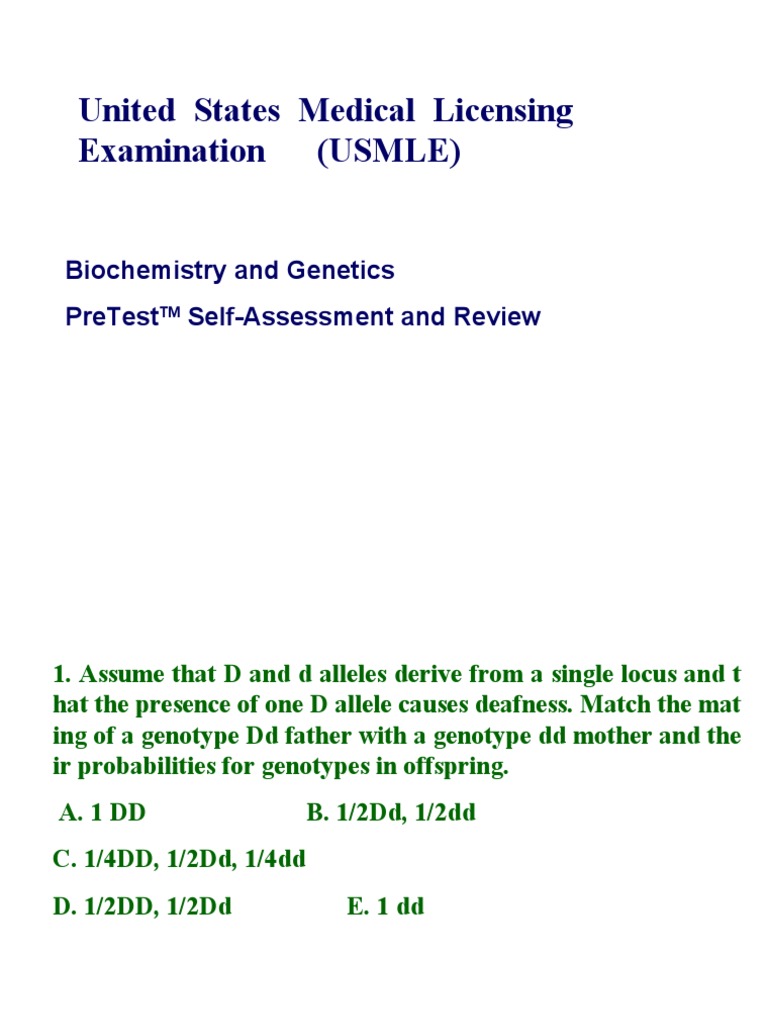 Preparing for the USMLE: A Review of Key Concepts in Biochemistry and ...