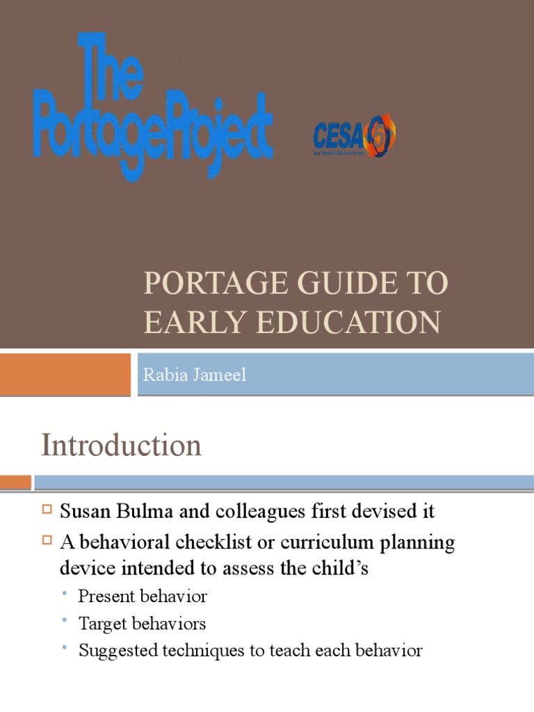 Portage Guide To Early Education | PDF | Reinforcement | Language ...