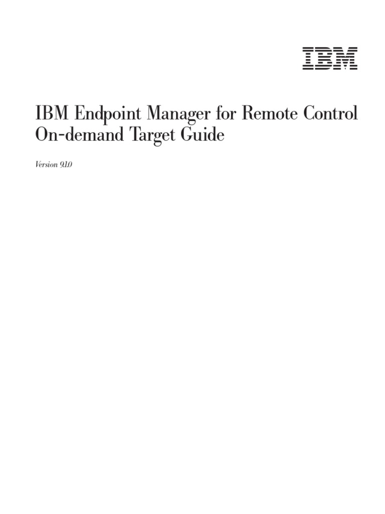 IBM Endpoint Manager For Remote Control On-Demand Target Guide | PDF | Proxy Server | Hypertext ...