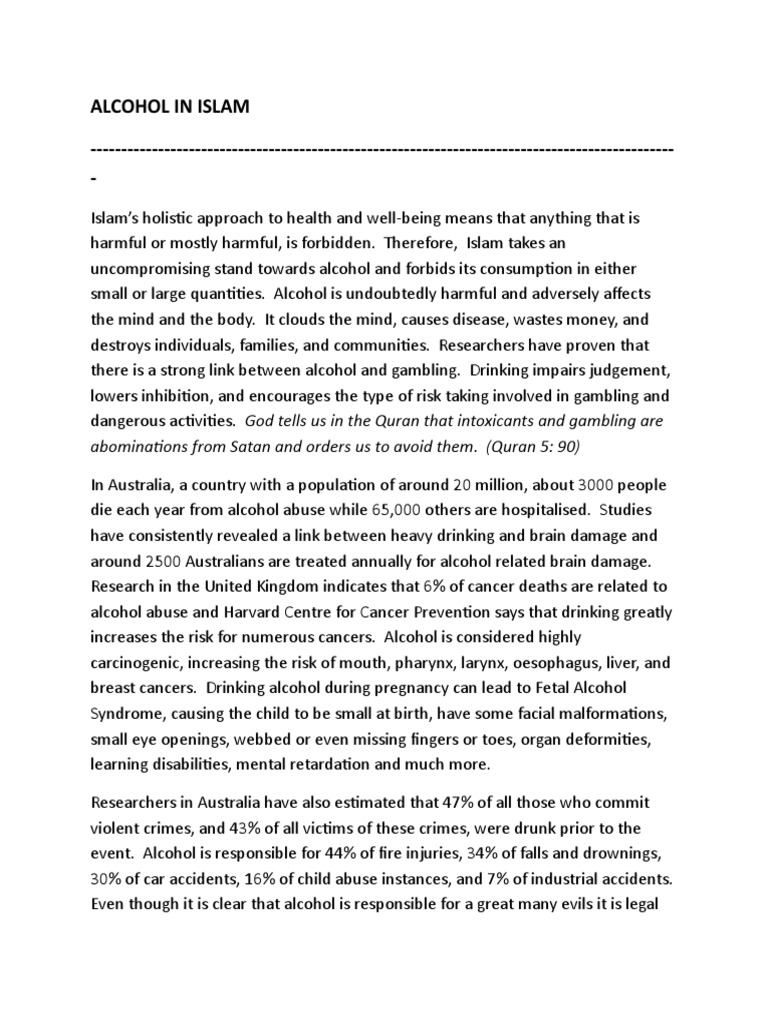 Alcohol in Islam | PDF | Ali | Muhammad