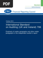 ISA 706 (Revised) | PDF | Auditor's Report | Financial Audit