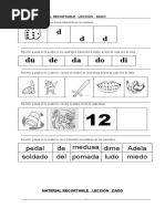 PRUEBA LETRAS T, D, N - 1° Basico | PDF