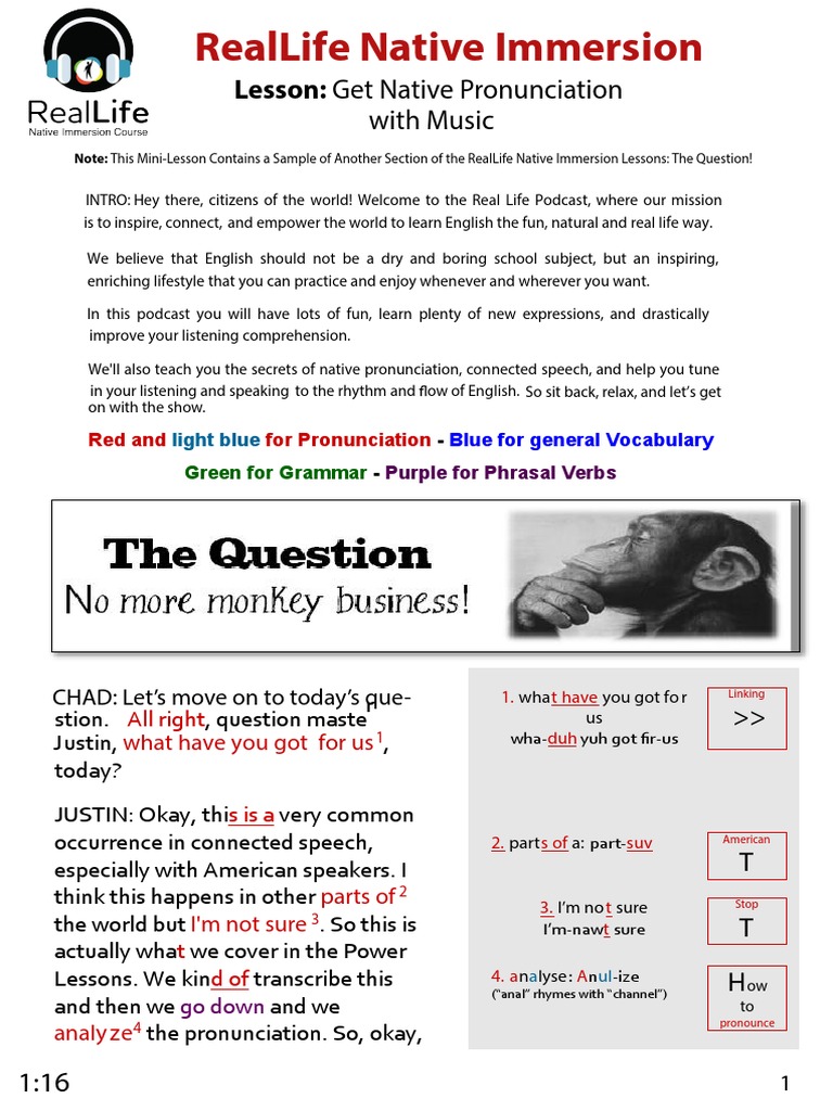 Native Immersion 3 - Get Native Pronunciation With Music | PDF | Rhyme ...