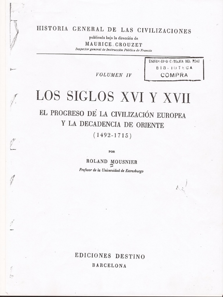 1 Mousnier Los Siglos - XVI y XVII PDF | PDF