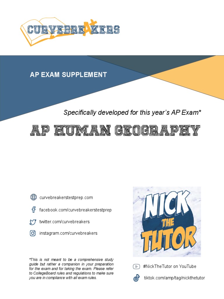 AP Human Geography Exam Prep Guide | PDF | Geography | Human Migration