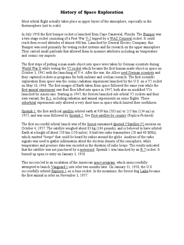 History of Space Exploration | PDF | Moon Landing | Astronautics