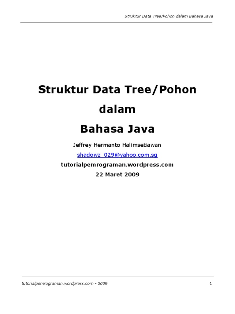 Struktur Data Tree Dalam Bahasa Java | PDF