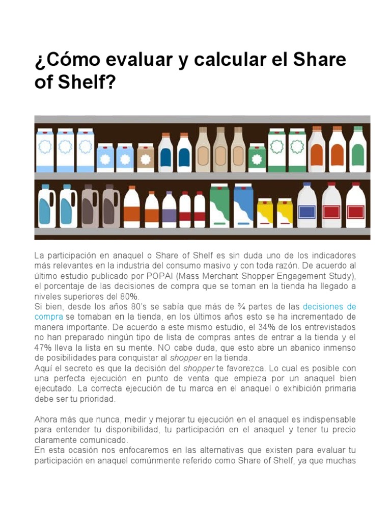 Cómo Evaluar y Calcular El Share of Shelf | PDF | Medición | Science