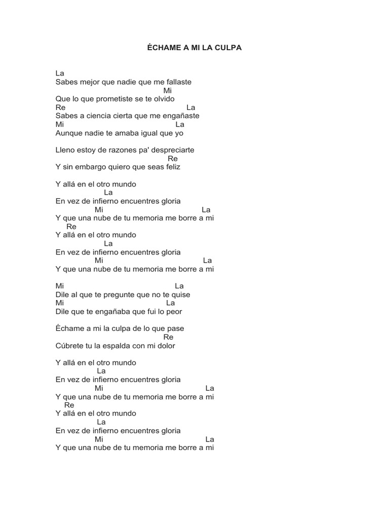 Échame A Mi La Culpa PDF | PDF