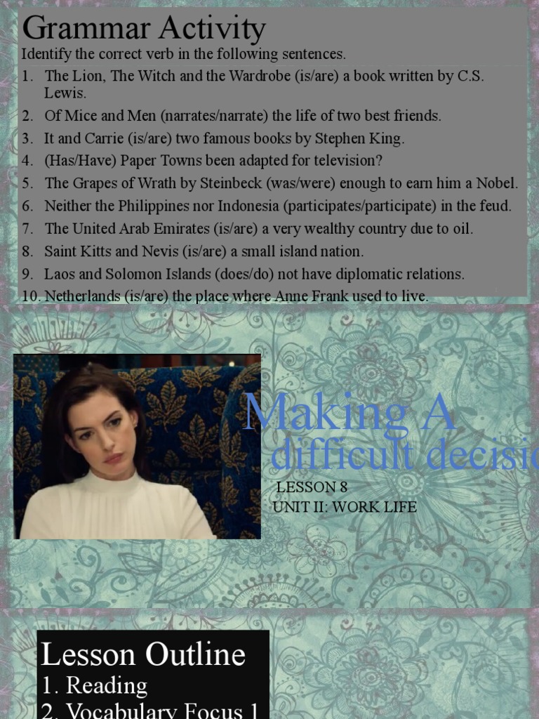 Unit 1. Lesson 8. Reaching The End | PDF