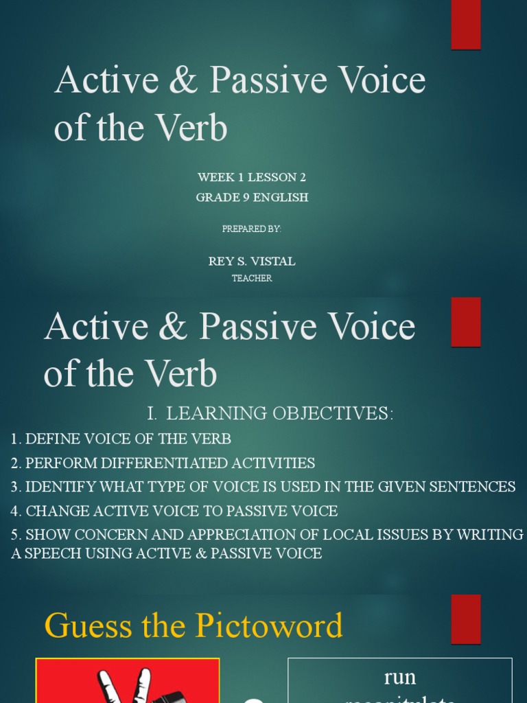 Active & Passive Voice | PDF | Subject (Grammar) | Linguistic Typology