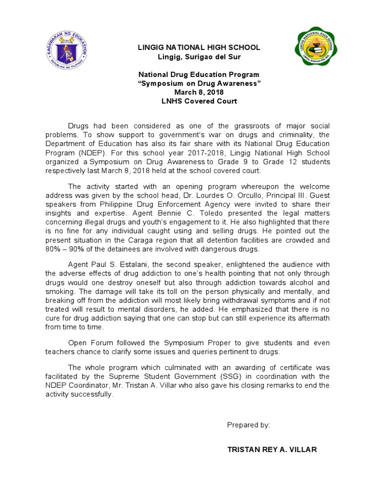 Lingig National High School Hosts Symposium on Drug Awareness to ...